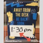 Freestanding Away Desk Sign Green Clean Designs Away From Desk