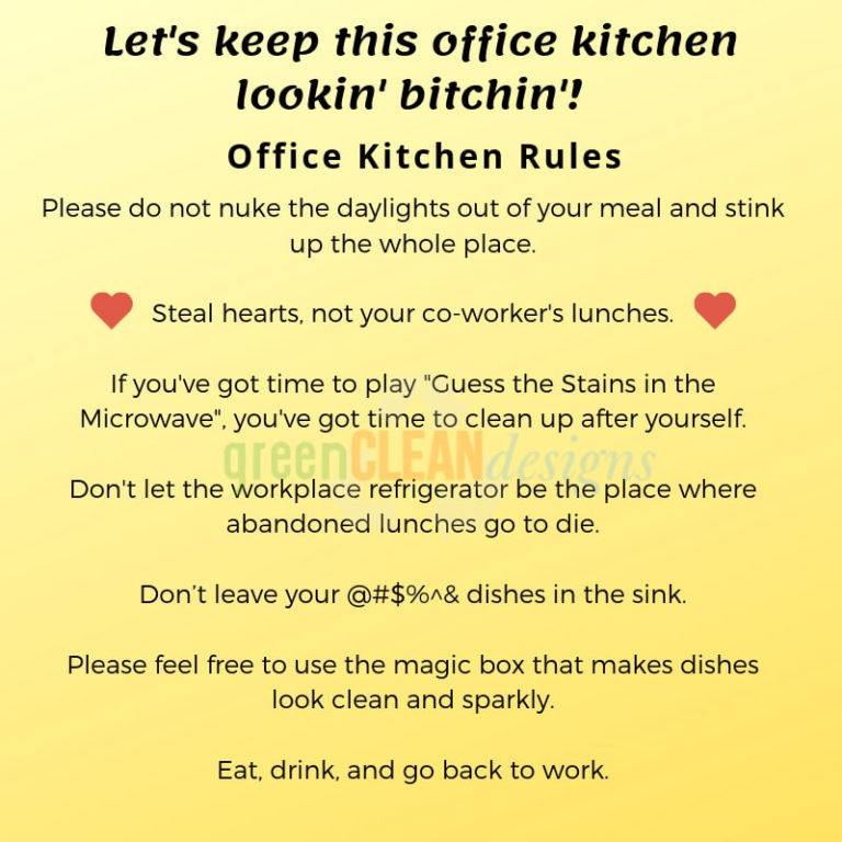 office kitchen signs greencleandesigns.com funny humor etiquette