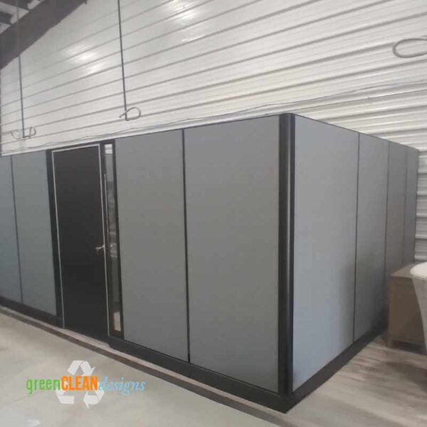 High Cubicles with Doors Green Clean Designs Kansas City Office Privacy